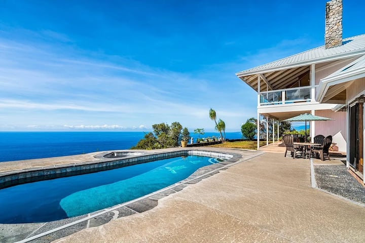 Kona Oceanview Villa | Pool, Hot Tub, Meditation - Hawaï