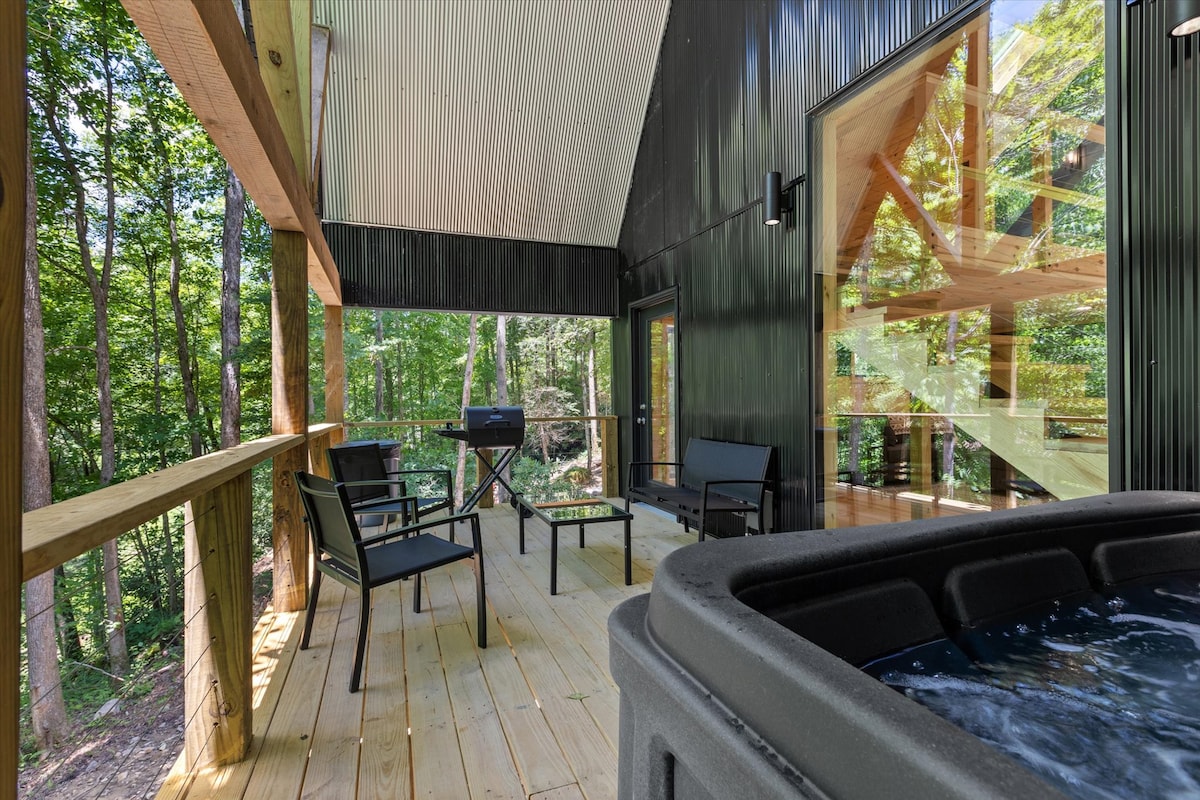 Creekside - Cabane moderne sur les falaises - Red River Gorge - Cabanes ...