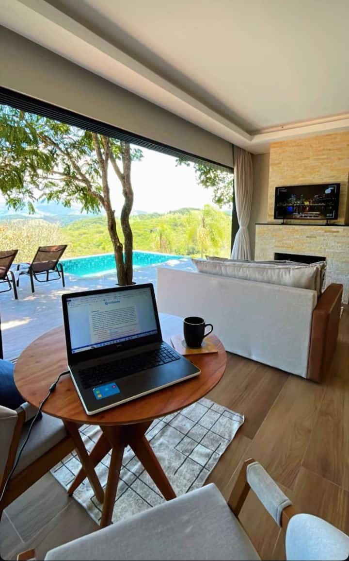 Chalé Belvedere Alto Padrão-vista Panorâmica Linda - Santo Antônio do Pinhal