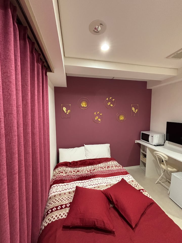 【駅近】心斎橋駅から徒歩1分!道頓堀までも徒歩5分!大人かわいいシングルルーム!当日予約可! - 難波