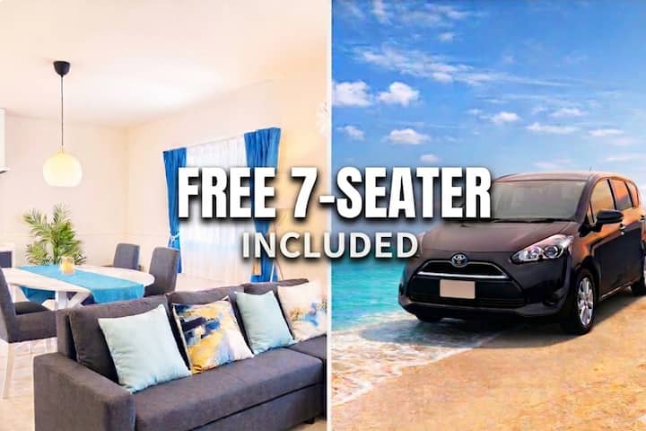 Free 7-seater Car + Airport Pickup | 646 Sq Ft - 宜野灣市