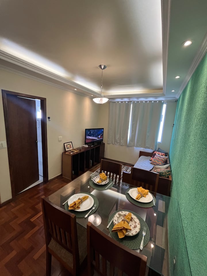 Apt 2 Bedrooms 1 With Air Conditioning + Garage - Belo Horizonte