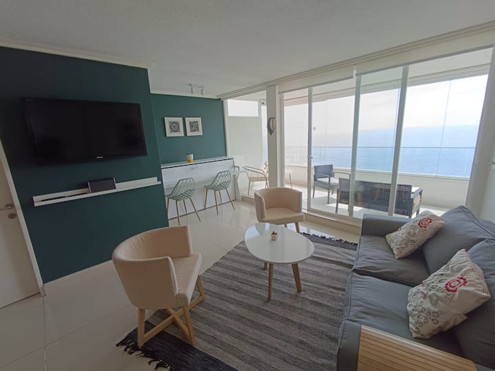 Increíble Departamento Frente Al Mar 5 Personas - Concón