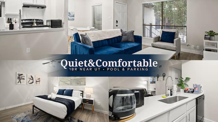 Quiet & Comfortable 1br Near Ut • Pool & Parking - Austin, TX