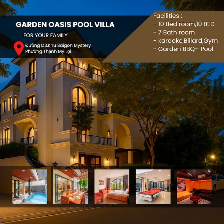 Garden Oasis Pool Villa-10br/gym/ktv/billards/bbq - Ho Chi Minh