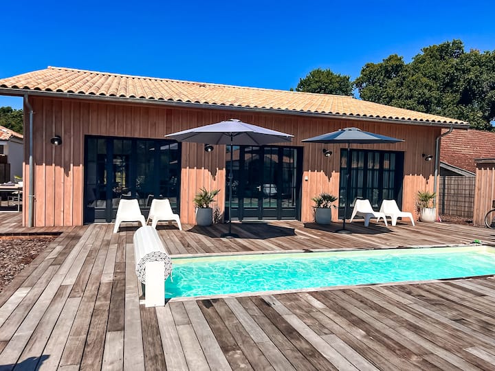 Maison Neuve 4 Chambres - Piscine Cœur De Village - Lit-et-Mixe