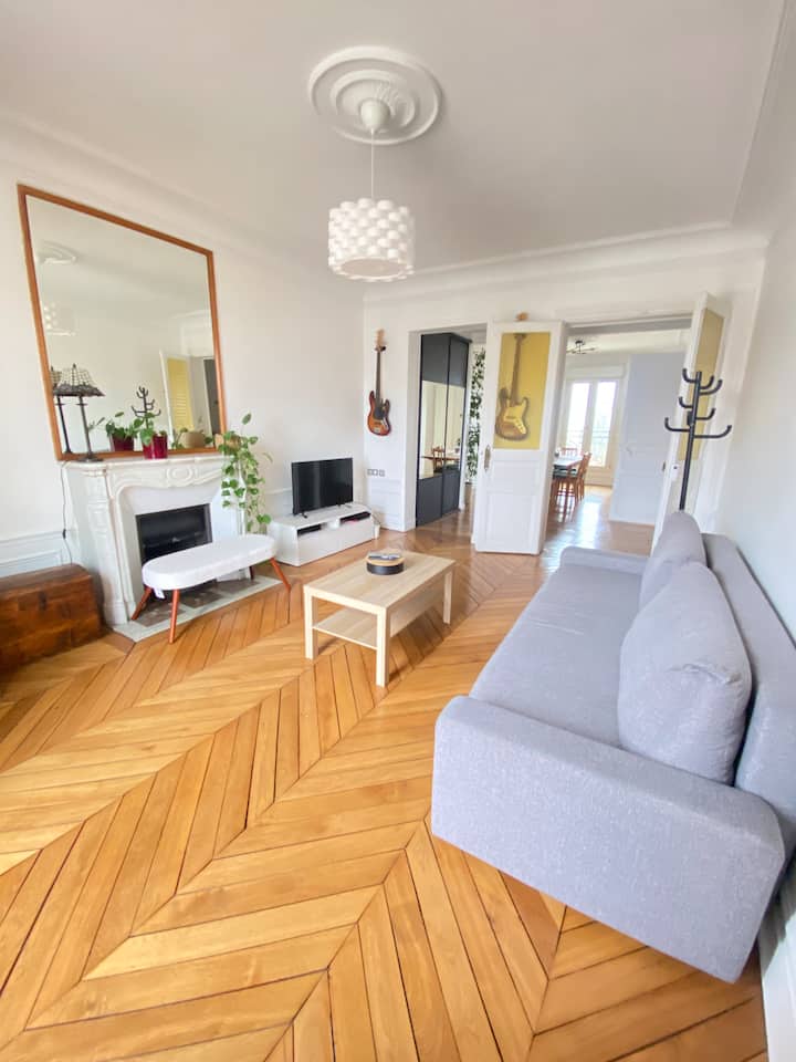 Lumineux 85 M² • 2 Ch • Métro 1 Min • Stade 10 Min - Porte de Paris, Saint-Denis