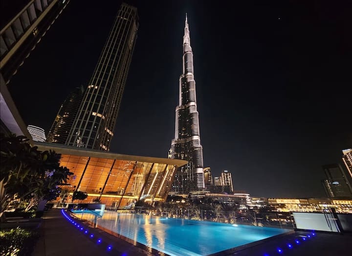 Luxury 2br Full Burj & Fountain View Walk To Mall - Dubaï