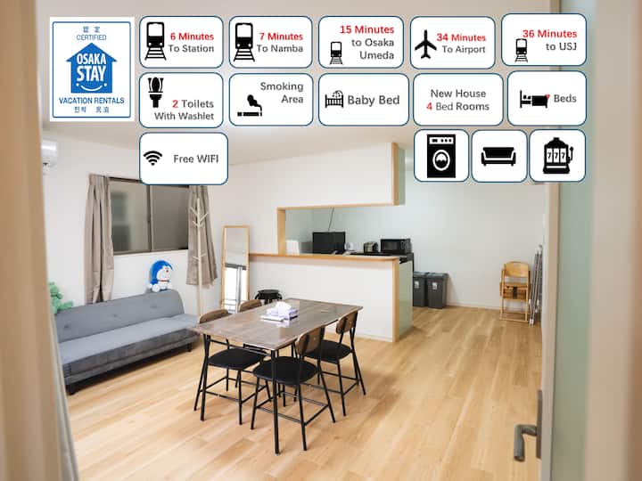 (Umeda)mrt6m/directaccessnambaumedakix/4room/max9p - 일본