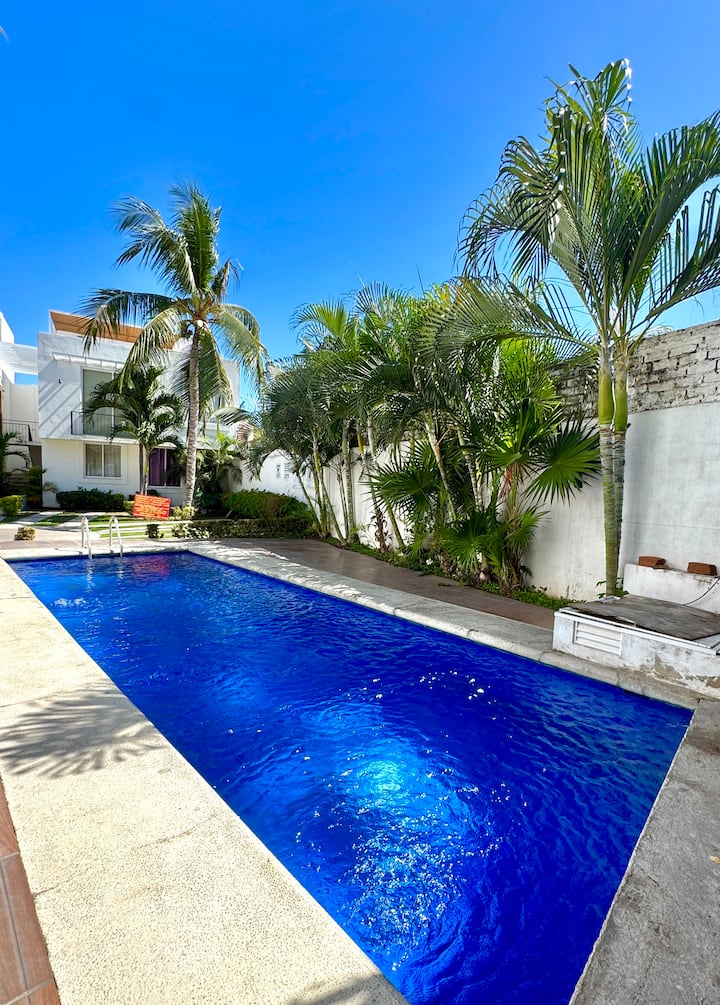 Depto. En Santiago Con Terraza. Coto Con Alberca - Manzanillo