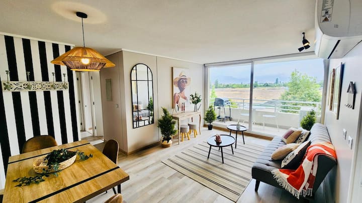 Dpto. 10 Min. Del Aeropuerto, 3 Hab, Bbq, Wifi, Ac - Pudahuel