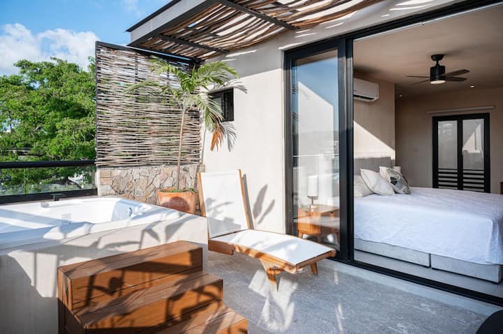 Espectacular Loft Con Jacuzzi Zona Dorada Bucerias - Bucerías