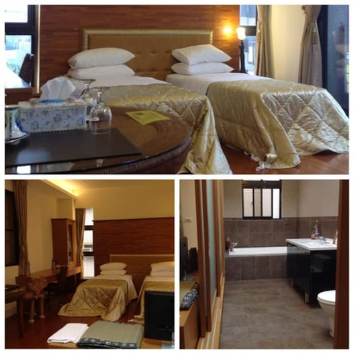 綠舍法國空中花園套房（2張單人床） - 新營區