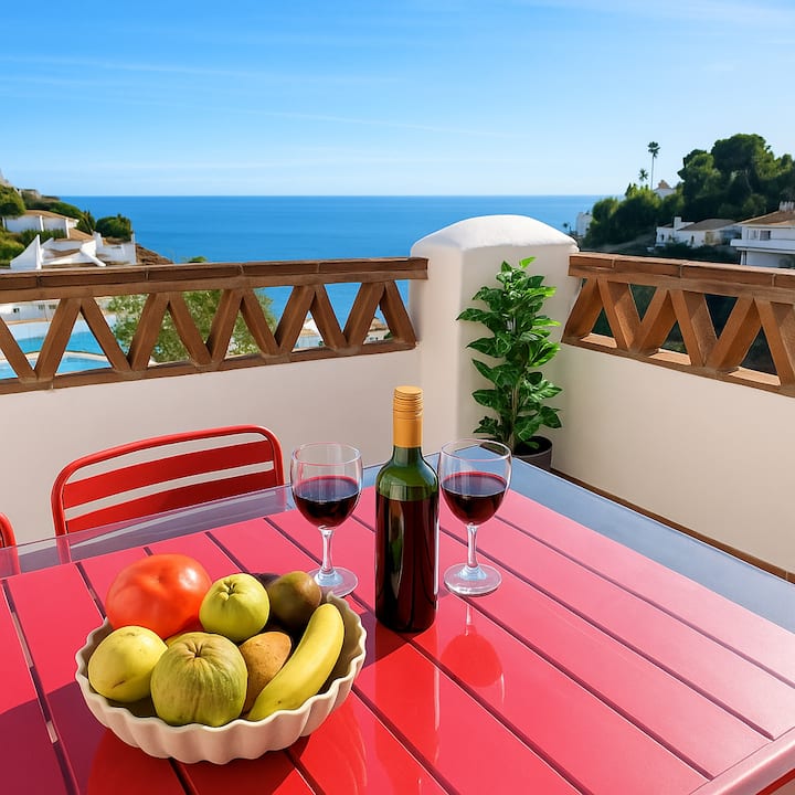 Gran Terraza Y Vistas Al Mar Con Piscina Y Parking - Almuñécar