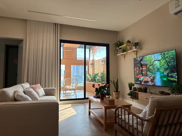 غرفتين نوم مع صالة 2br (شقة بإطلالة) - Dammam