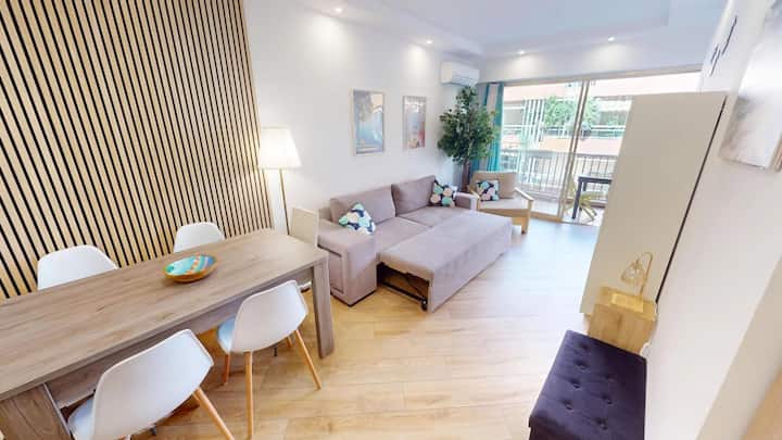 Agréable 2p Climatisé Central Avec Terrasse 118e - Menton