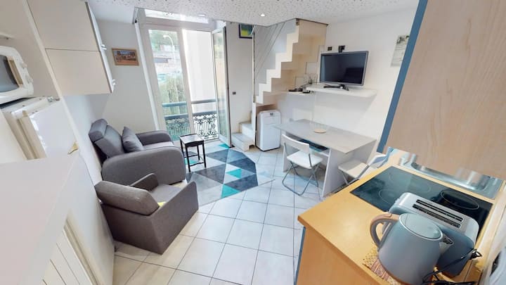 Agréable Studio Avec Mezzanine Proche Plages 24cm - Menton