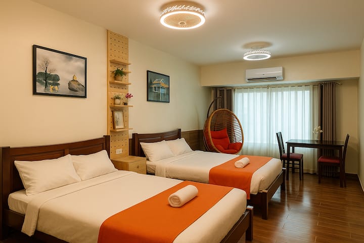 Relaxing Escape • 2 Beds•rattan Chair•65” Smart Tv - Manila