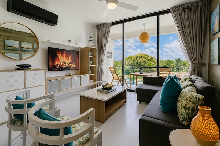 Stylish 2bd Condo In Cocotal • Pool & Golf Views - Punta Cana