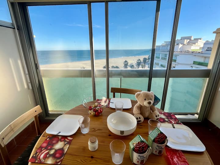 Appartement Vue Mer Splendide, Dernier éTage - Plage de Saint-Cyprien