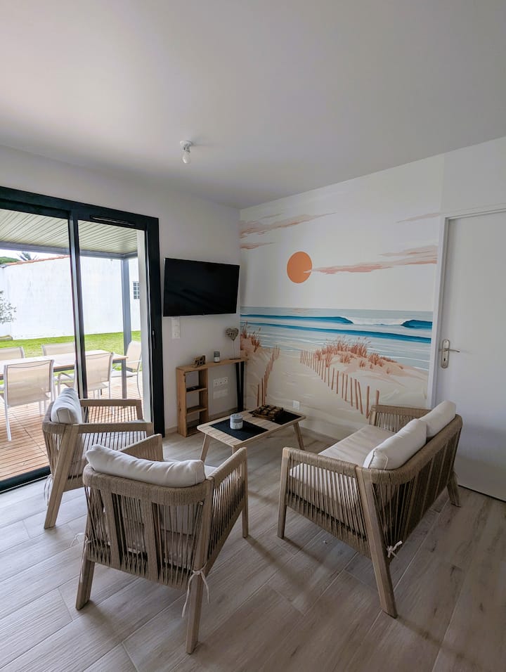 Villa ØRa - F3 Neuf 200m Plage Et Marché+jardin - Île d'Oléron