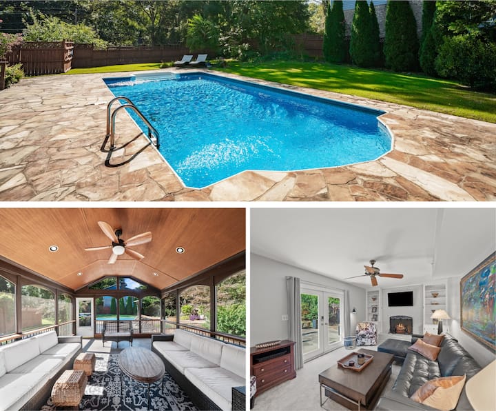Pool+gorgeous Bkyd 4br–slps 8 Owner Nhood (1799) - Sandy Springs, GA