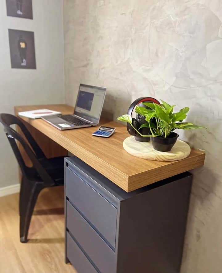 Apê Moderno Com Escritório E óTima Localização. - 亞美利加納