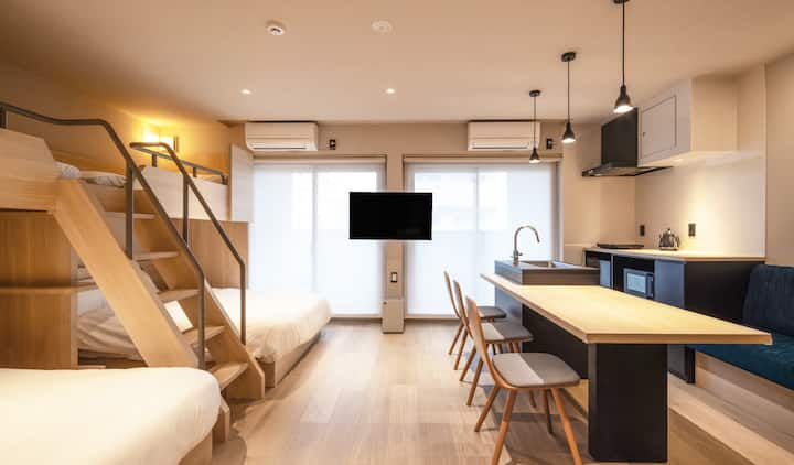 New！ジャパニーズモダンなホテル／博多駅徒歩10分【スーペリアバンクルーム】最大8名 - Fukuoka