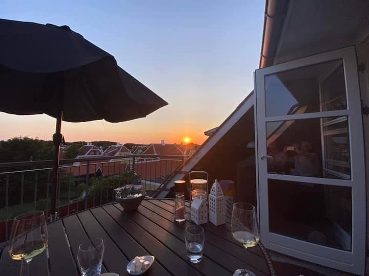 Lys Penthouse Med Tagterrasse Nær Skagen Centrum - Skagen