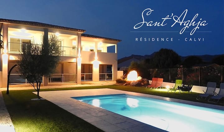 Superbe Appartement, Résidence Privée Avec Piscine - Calvi