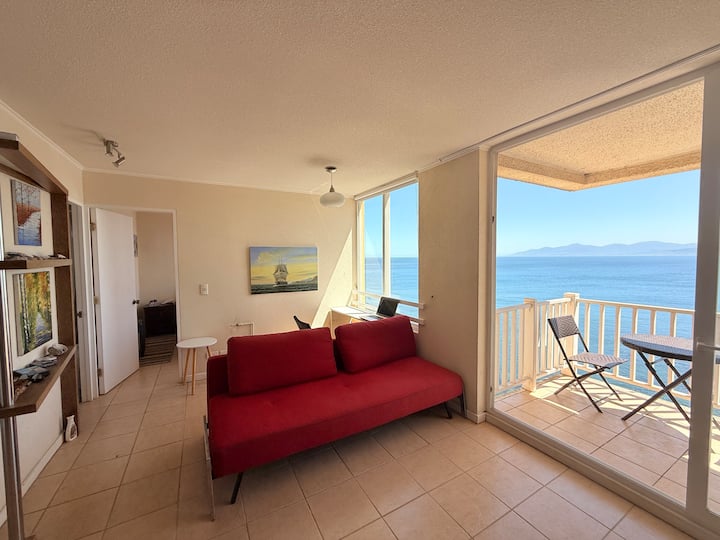 Departamento Realmente Frente Al Mar Horcón - Quintero