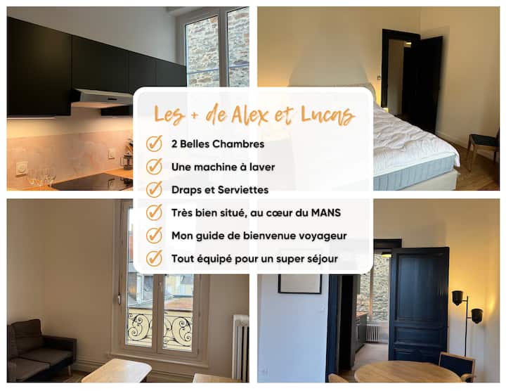 Appartement 2 Chambres: Gare & Cœur De Ville - Le Mans