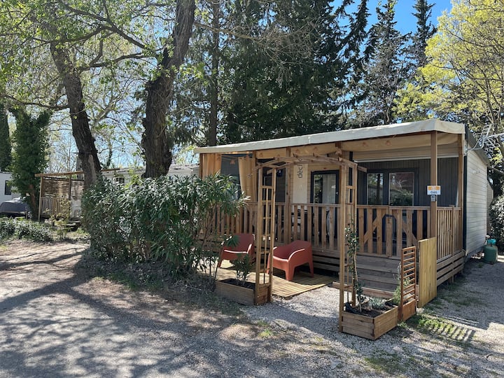 Mobil-home 3 Ch Climatisé + Piscine Chauffée + Lac - Lambesc