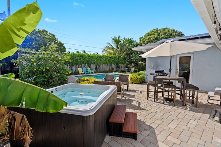 Breezy Boho | Hot Tub-heated Pool | 2 Miles To Bch - Boca Raton