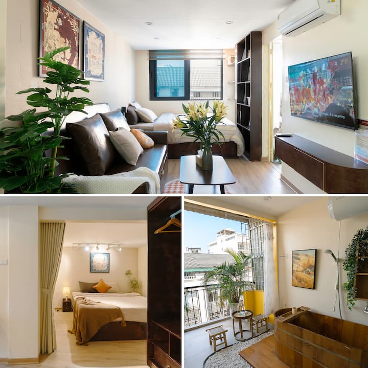 Ct4|marché|bain|canapé|balcon|vieille - Vietnam