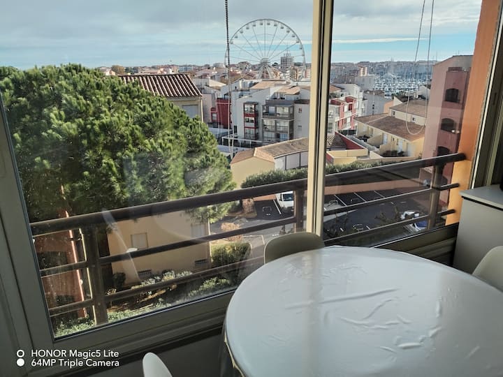 Appartement T2 Vue Exceptionnelle Mer Port Roue - Agde