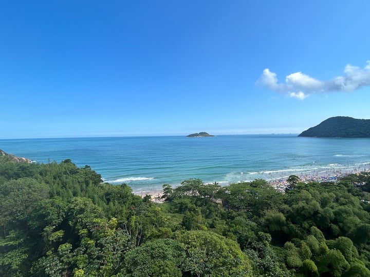 Vista Espetacular A 50m Da Praia Do Tombo - Santos State