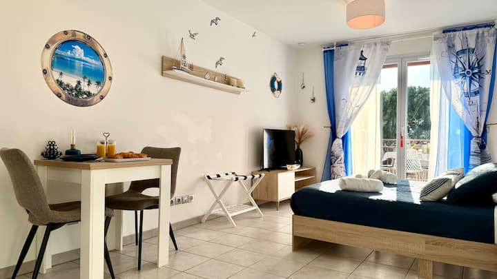 Oasis Marine Avec Terrasse, Calme Et Confort - Théoule-sur-Mer
