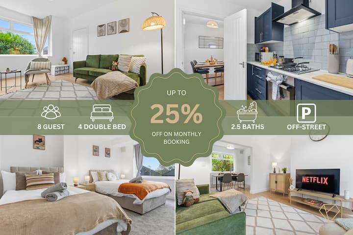 Mcr 3br | Contractors | Relocators | Long Stay - Oldham