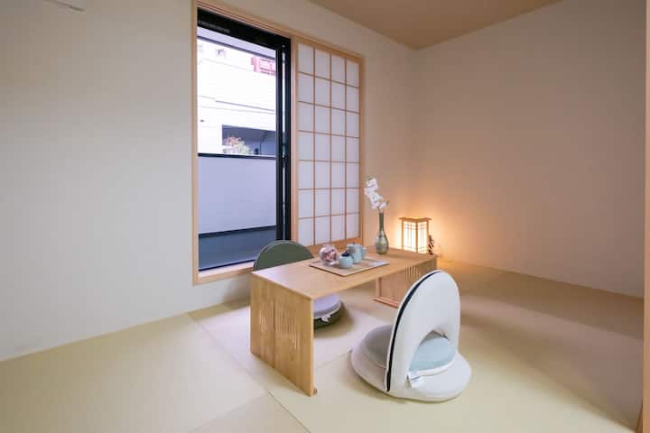 新今宫车站9分、花园町车站4分/难波、心斋桥、梅田、关西机场/两居室6人家庭房/日式和风/本地商店街 - Japan