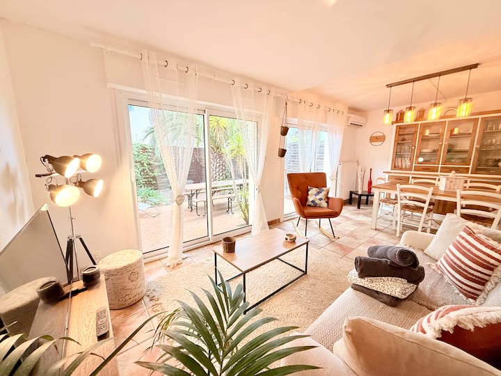 Maisonnette T3-terrasse/clim/proche Natu/piscine - Agde