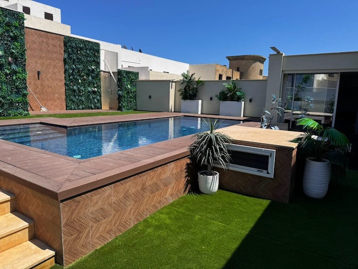 S+4 Au 7e ÉTage Avec Piscine - Jardin De Carthage - La Marsa