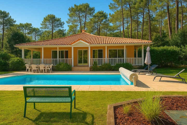Villa Avec Piscine - 3 Chambres - Proche Océan - Lacanau