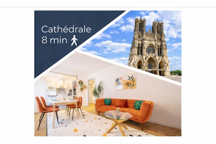 2 Chambres, Proche Cathédrale - Reims