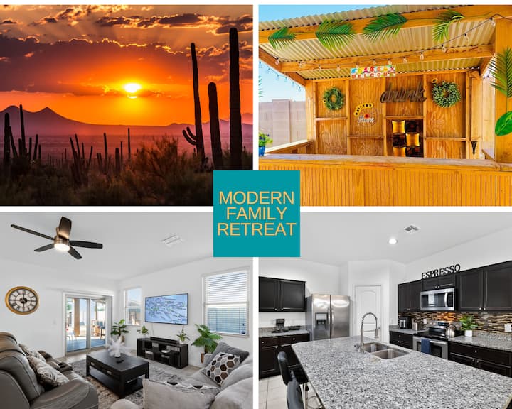 Modern Family Retreat 5br W/outdoor Tiki Bar & Bbq - Maricopa, AZ