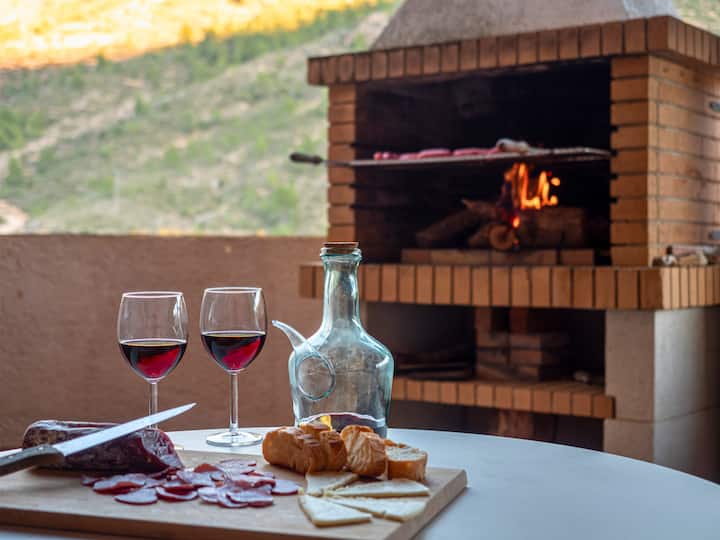Casa De Montaña Con Chimenea, Bbq Y Vistas úNicas - Landete