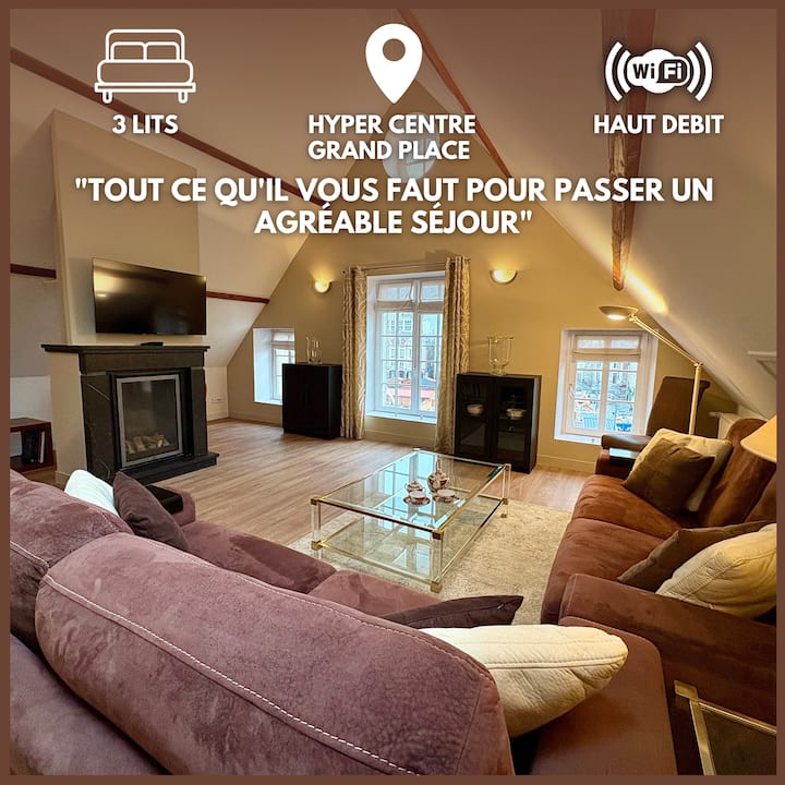 Au 1 Grand’place : Vue Grand’place • 2 Ch • 4 Pers - アラス