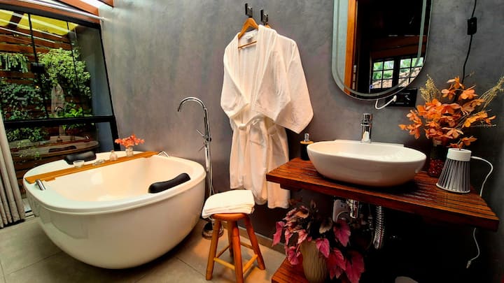 Chalé Romântico Para Relaxar | Banheira E Lareira - Brasilien