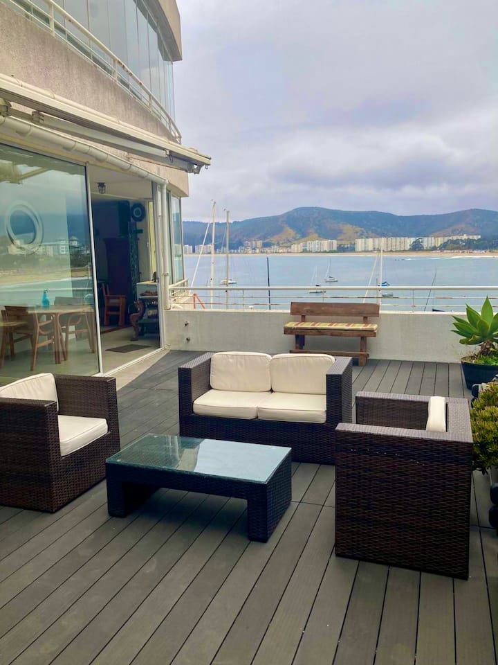 Dpto. Frente Al Mar- Vista Increíble Panorámica. - Papudo