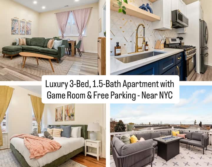Near Nyc+rooftop+game Room • Free Parking - Jersey City, NJ